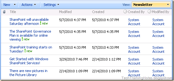 SharePoint: List View Styles | Mike Smith's Tech Training Notes ...